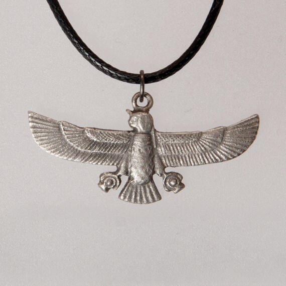 Horus Falcon Ancient Egyptian God Holding Shen Rings Lead | Etsy