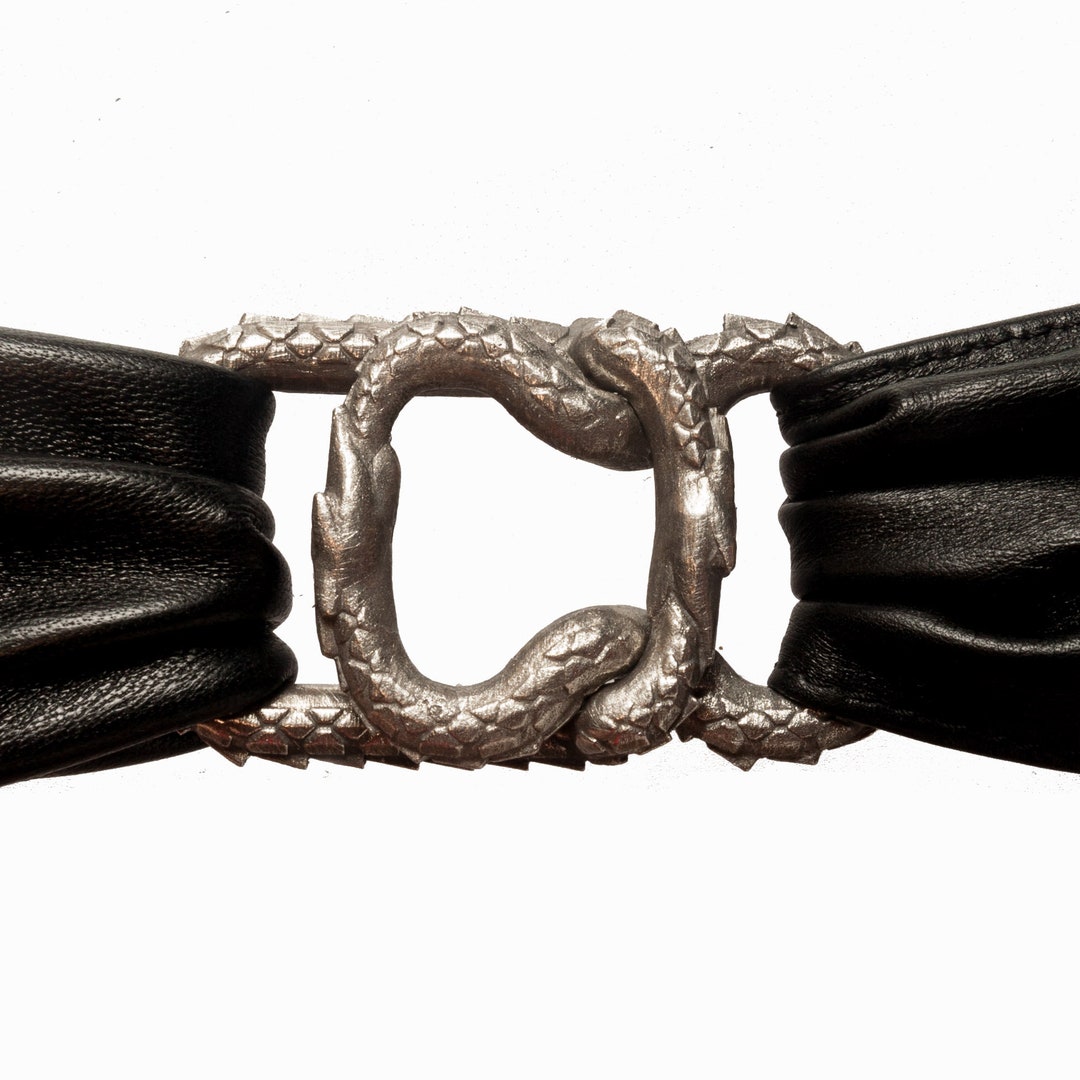 OUROBOROS Pewter Belt Buckle Serpents Eating Their Tails Two Entangled ...
