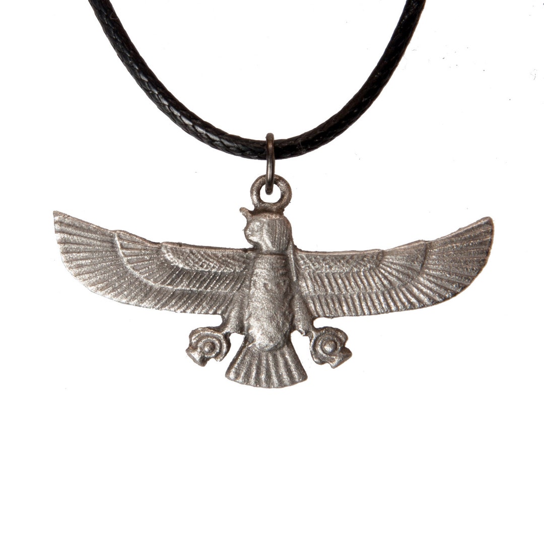 Horus Falcon - Ancient Egyptian God Holding Shen Rings - Lead Free ...