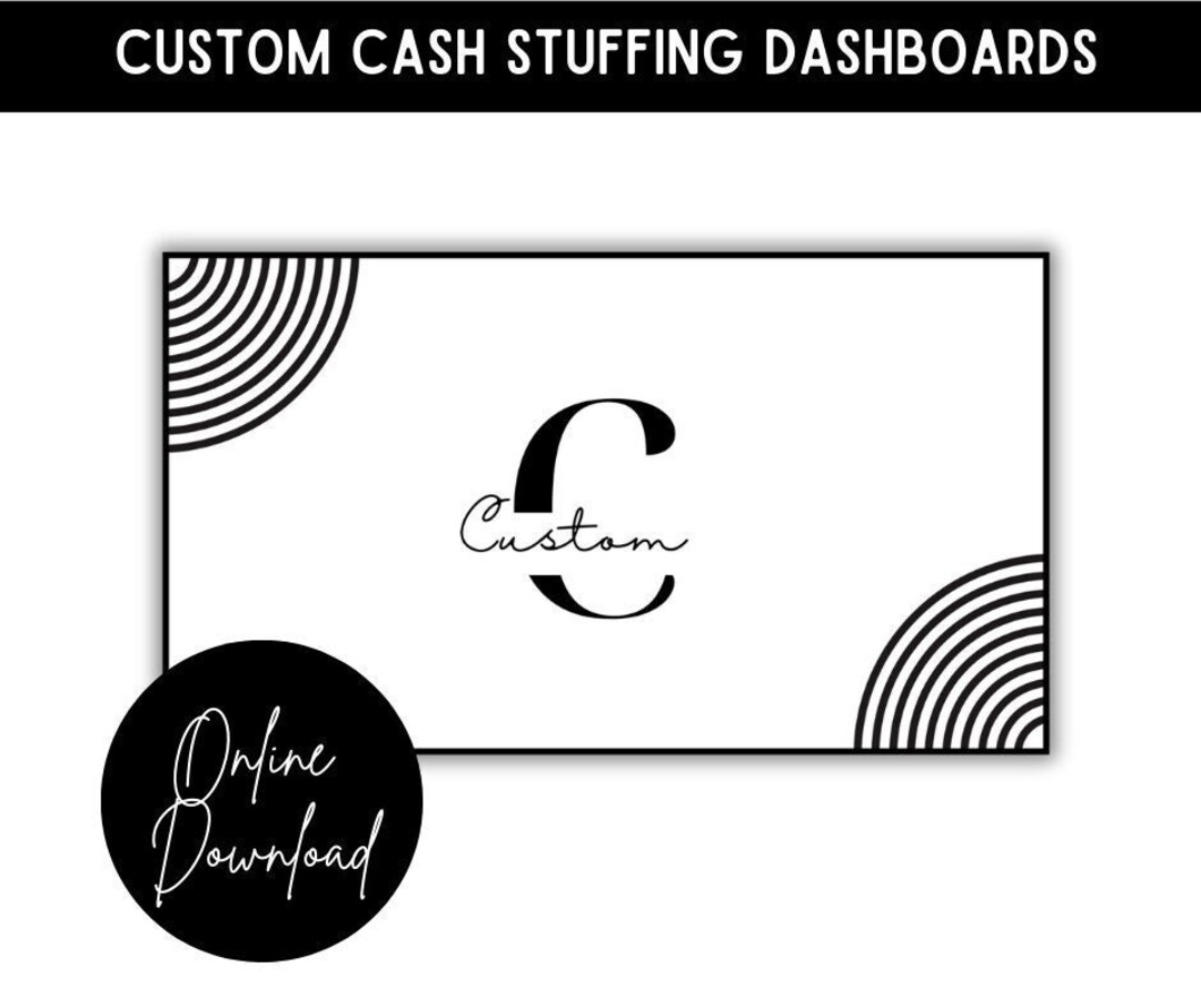Custom Aesthetic Cash Stuffing Dashboards | A6 Zip Pocket | Budget ...
