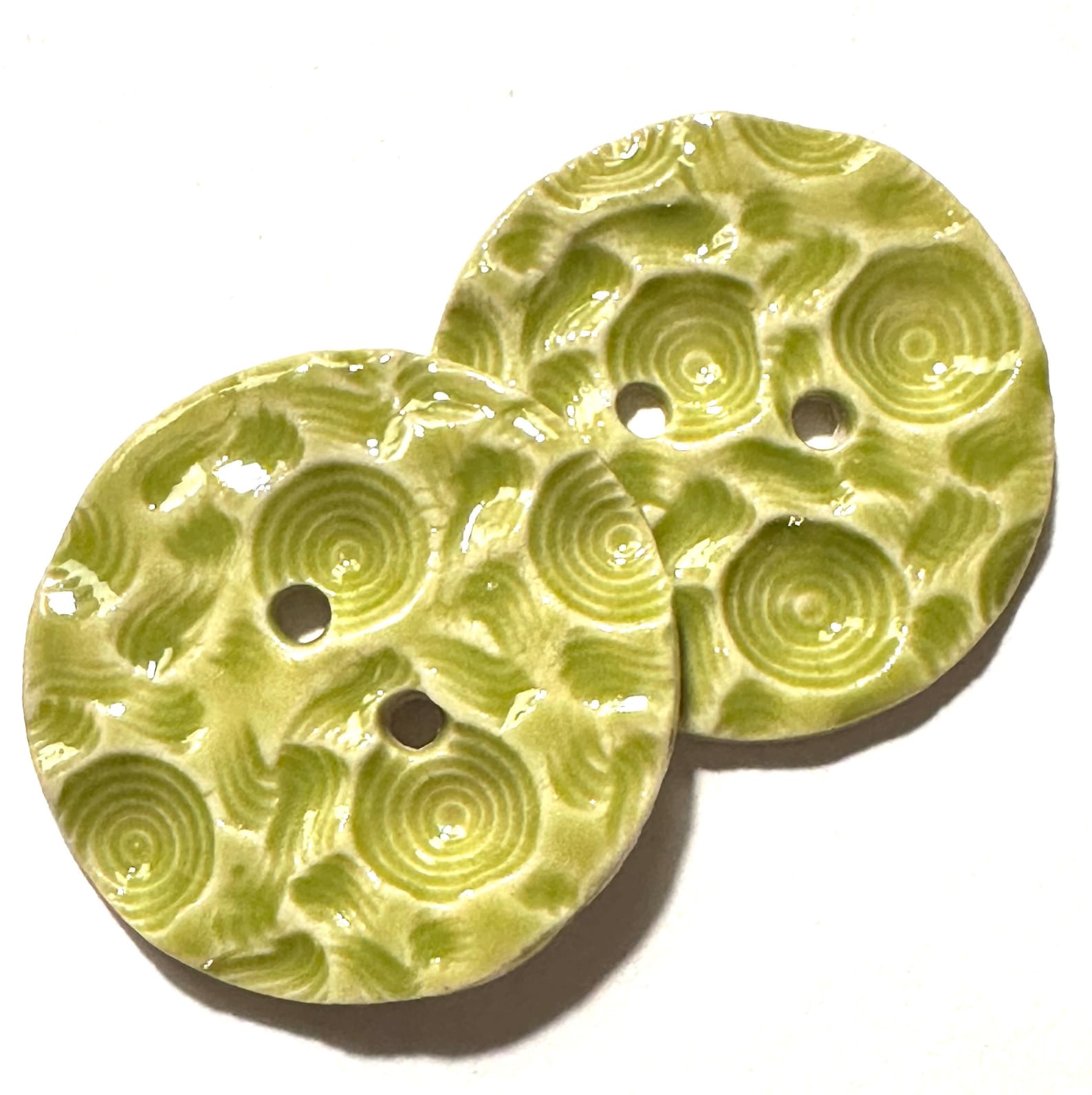 Textured 1.5-inch Buttons Handmade Fine Porcelain Ceramic Fascinating ...