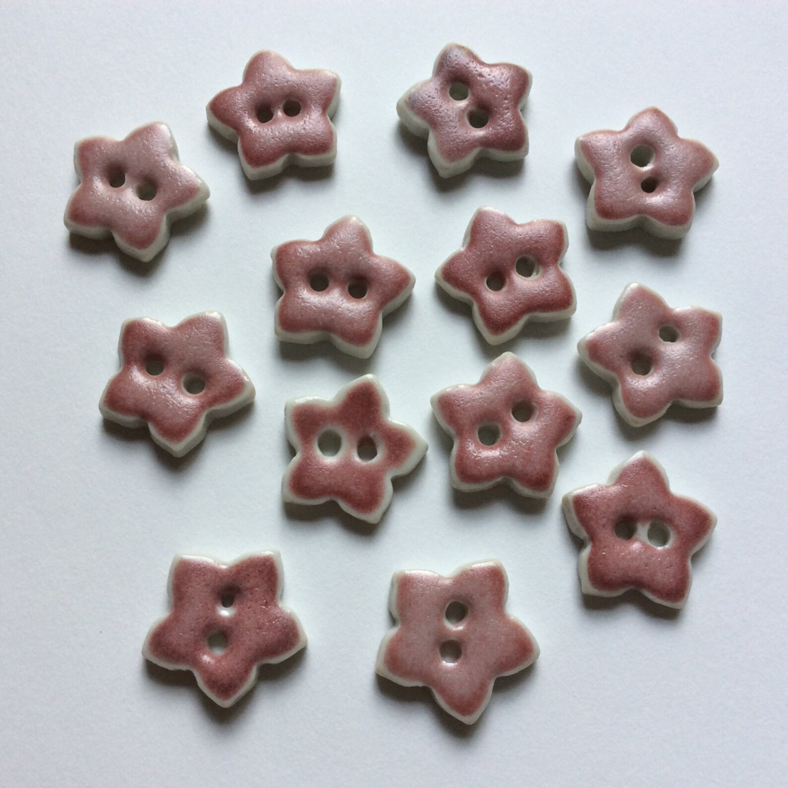 Pretty in pink 3/4-inch handmade porcelain ceramic pottery | Etsy