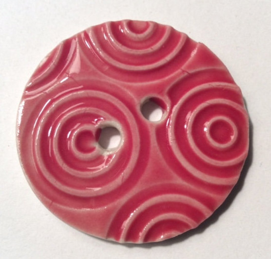 High Gloss, 1.5-inch Porcelain Ceramic Buttons, Handmade, Asian ...