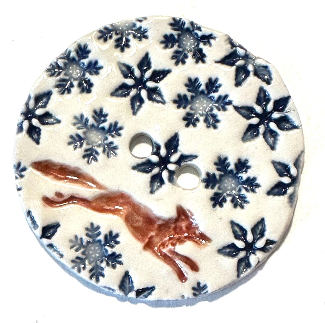 Jumbo 2.42-inch Handmade Porcelain Ceramic Extra Large Sewing Button ...