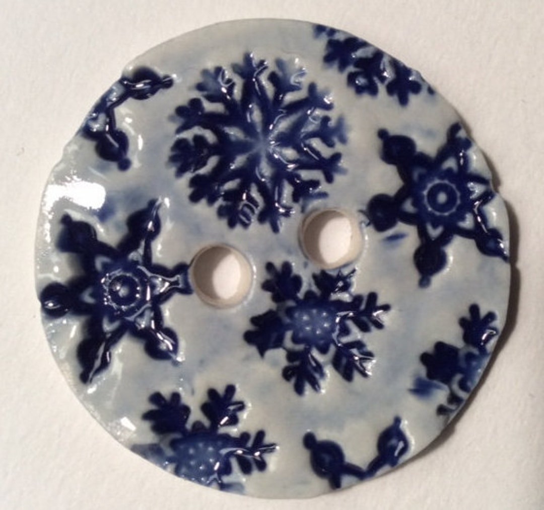 Let It Snow 1.75-inch Cobalt Navy Blue & Blue-toned White - Etsy