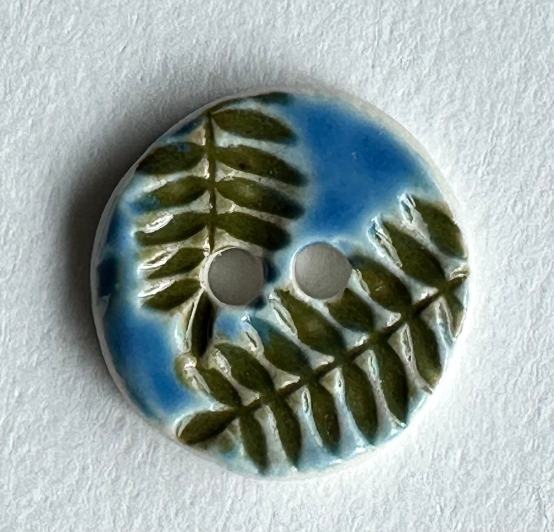 Lovely Ferns, 75-inch, 3/4 Inch Handmade Fine English Porcelain Ceramic ...