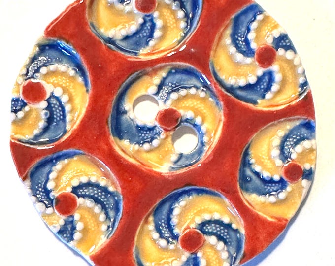 Jumbo Pinwheels 2.40-inch Handmade Porcelain Ceramic Extra Large ...