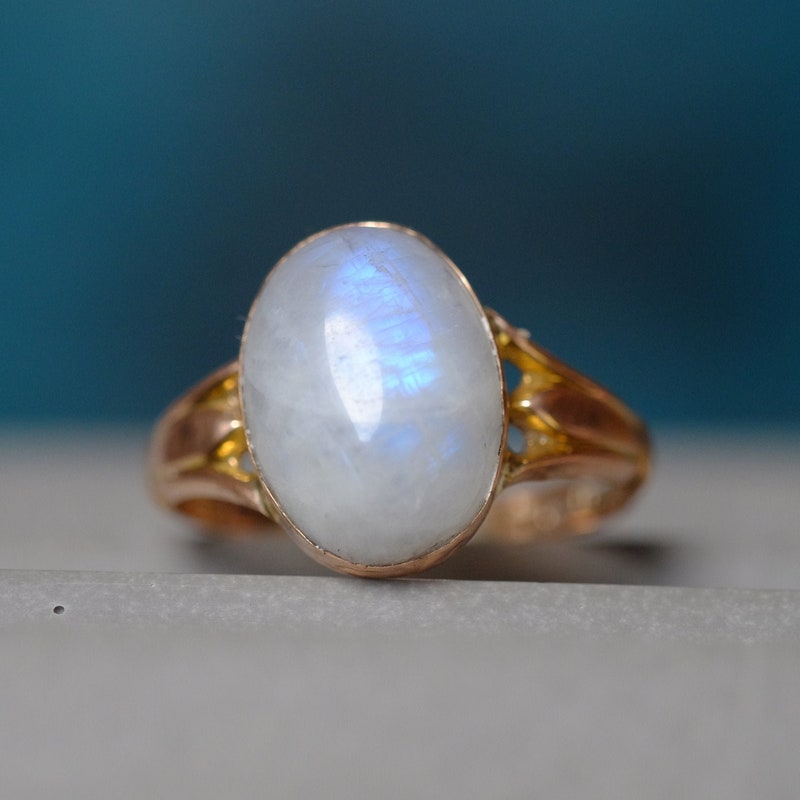 Gold Moonstone Ring - Etsy