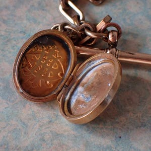 Antique Victorian Gilt AEI Locket Albert Chain Bracelet / Necklace - Etsy