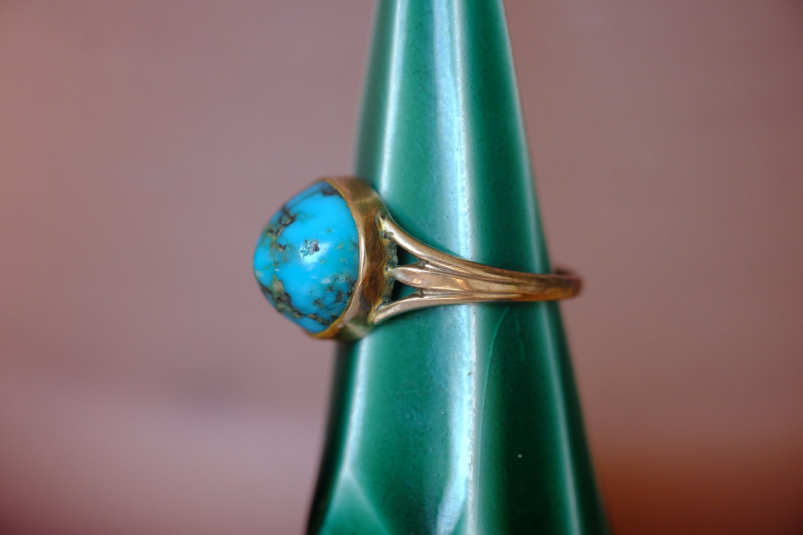 Antique Victorian 9ct Gold Natural Turquoise Matrix Solitaire - Etsy UK
