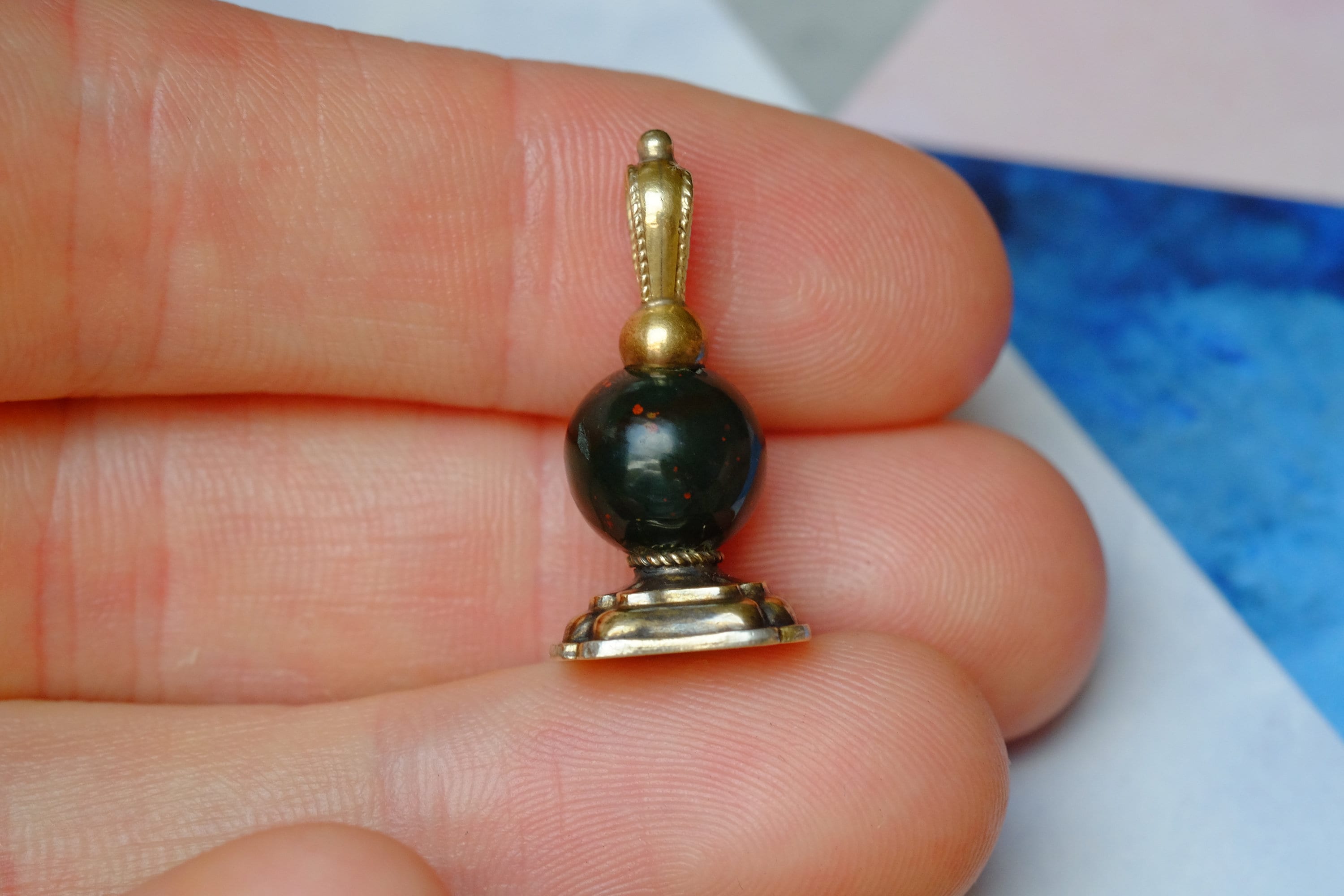 Antique Victorian 9ct Gold & Bloodstone Orb Seal Charm Pendant - Etsy ...