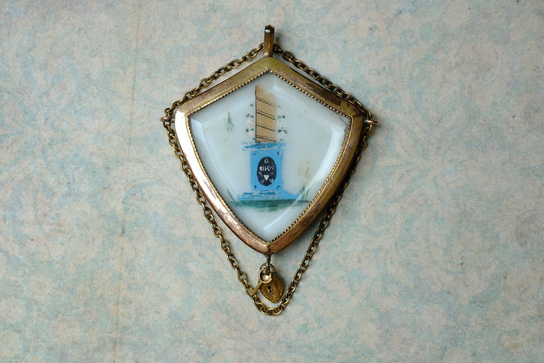 Antique Hand Painted 'A Moi' Miniature & Key to My - Etsy