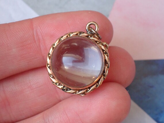 Antique Gold Plated & Glass Pool of Light Magnifying … - Gem