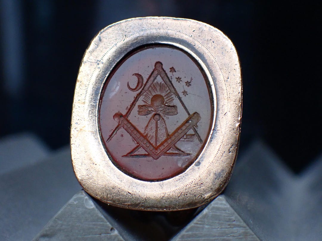 Antique Georgian Prince of Wales Feathers Masonic Intaglio Seal Fob ...