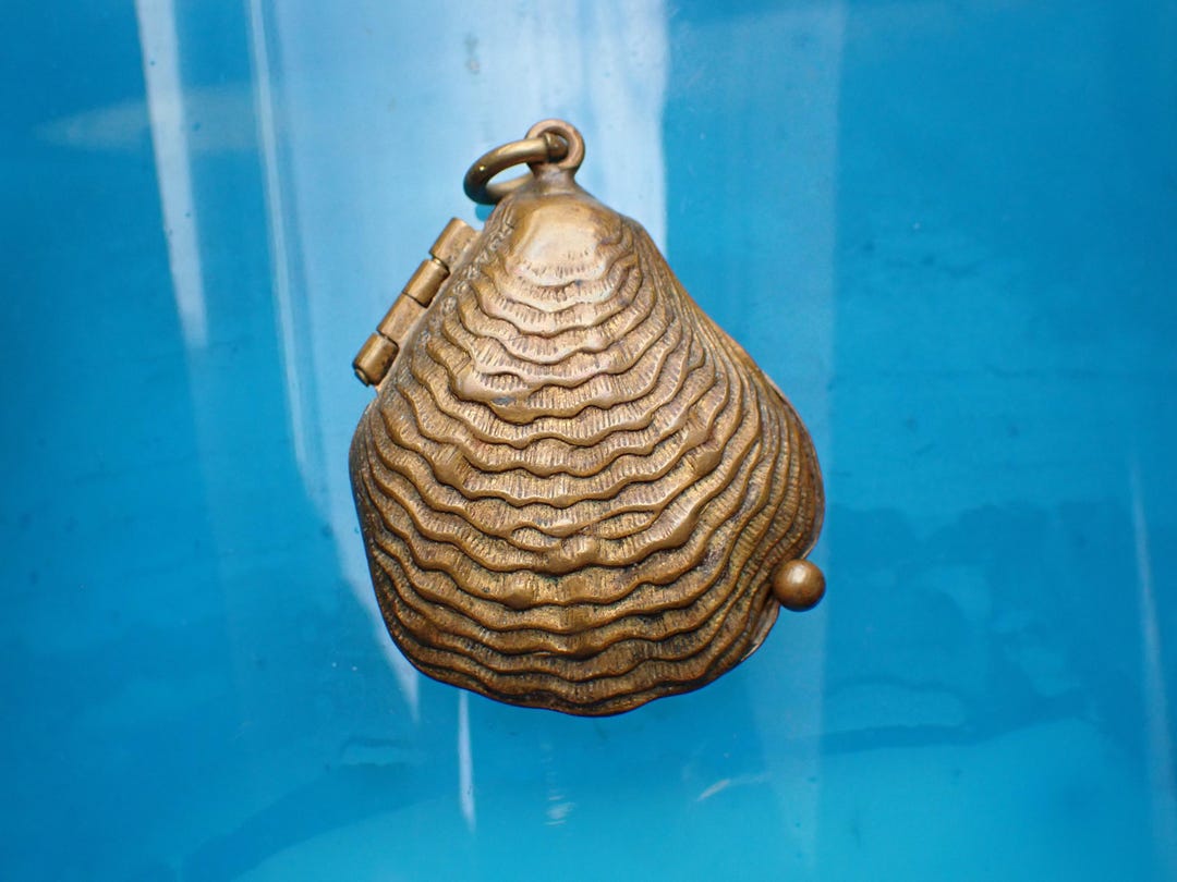Sweet Vintage Mussel / Oyster Shell Shaped Locket - Etsy