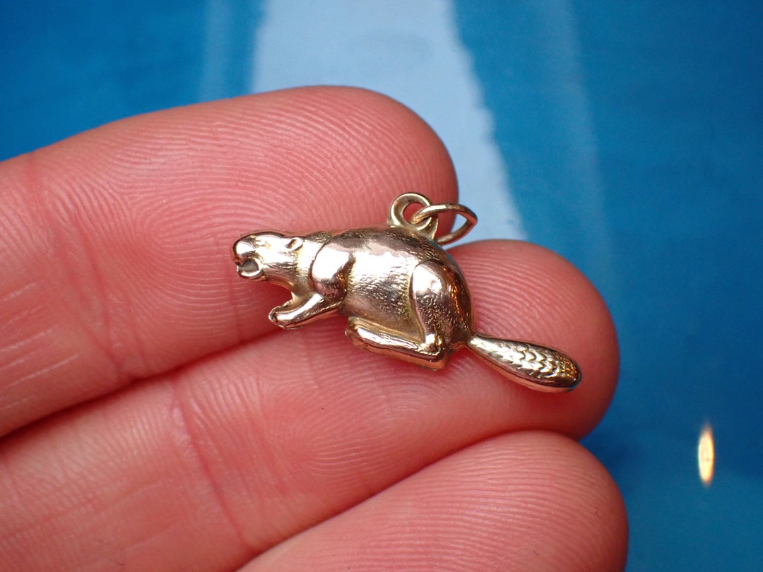Unusual Antique 9ct Gold Beaver Charm Pendant - Etsy