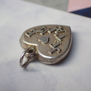 Vintage French Silver Plated Love Token Heart Shaped Locket - Etsy