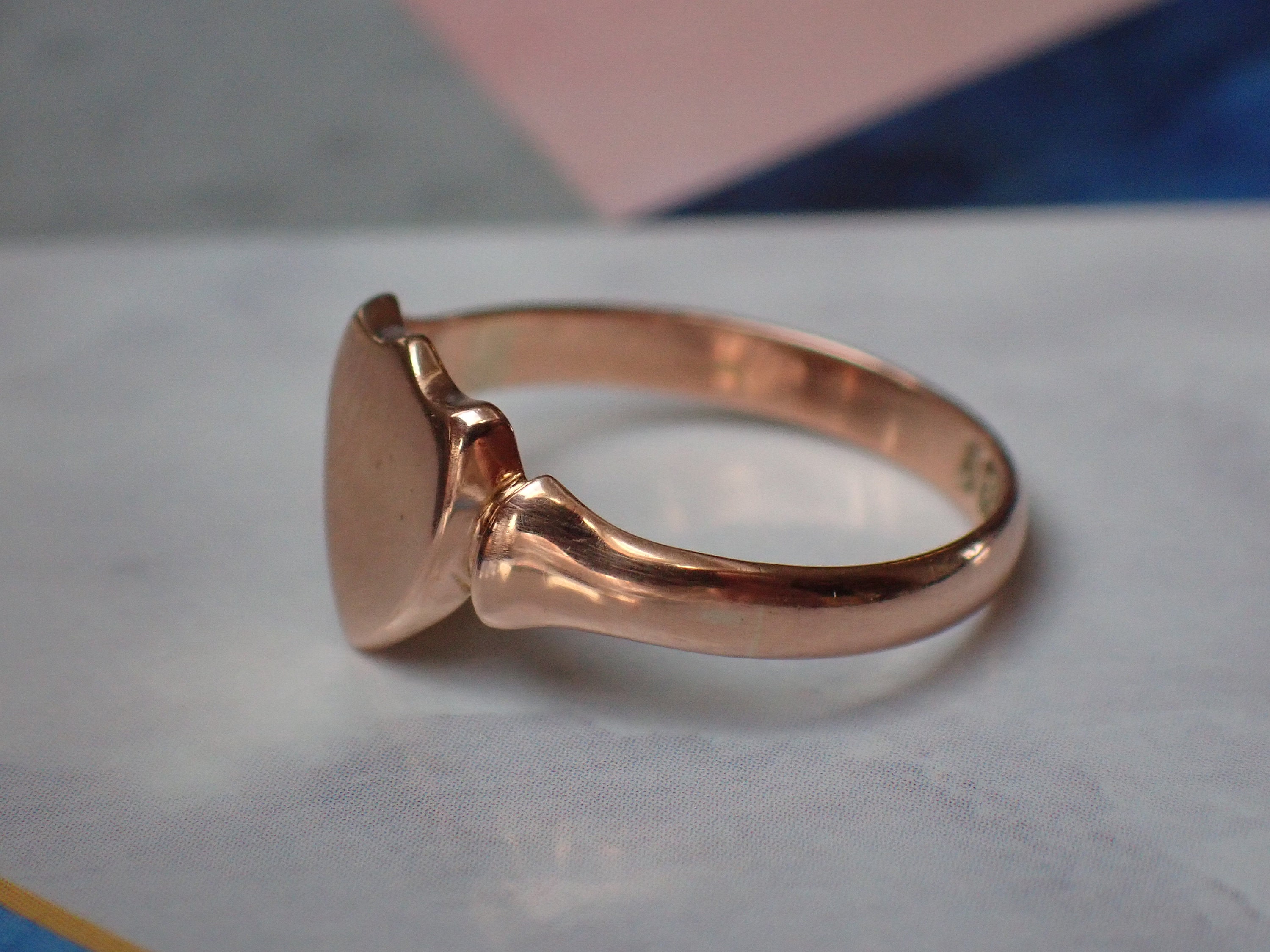 Petite Antique 9ct Gold Shield Signet Ring Hallmarked 1903 - Etsy