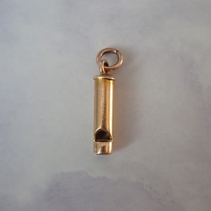 Cute Antique 9ct Gold Miniature Whistle Charm Pendant - Etsy