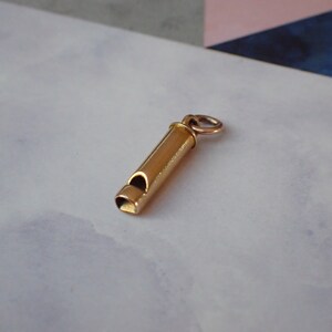 Cute Antique 9ct Gold Miniature Whistle Charm Pendant - Etsy