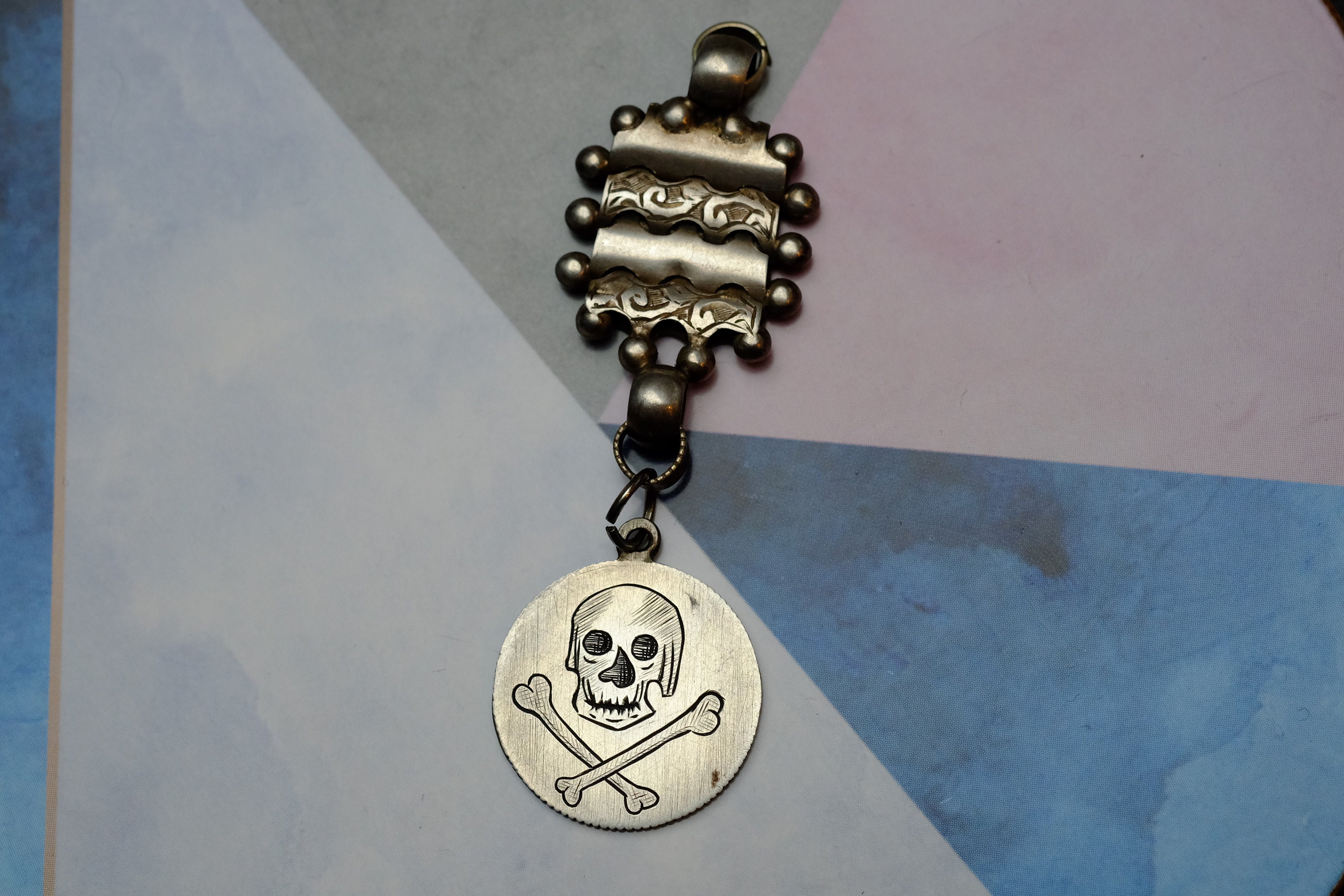 Antique Indian Silver 1/4 Rupee Coin Engraved Skull Memento - Etsy