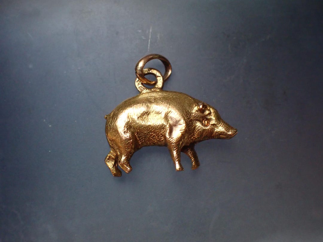 Antique 15ct Gold Lucky Pig Charm Pendant - 1900 - Etsy