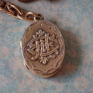Antique Victorian Gilt AEI Locket Albert Chain Bracelet / Necklace - Etsy