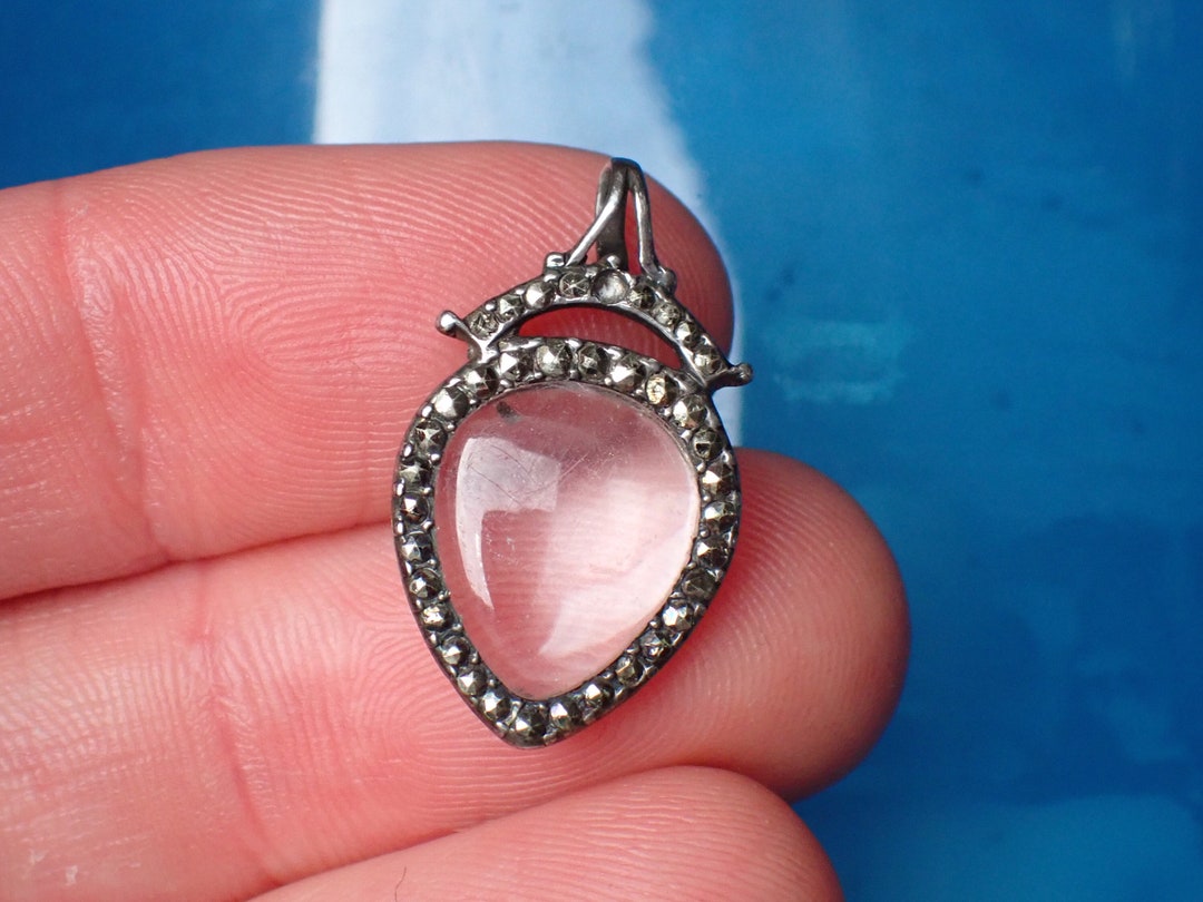Antique Georgian Silver Crystal & Pyrite Heart Locket, Circa 1770 - Etsy