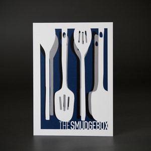 Set of 3 Kitchen Art Postcards. Kitchen Decor. Graphic Design Utensil ...