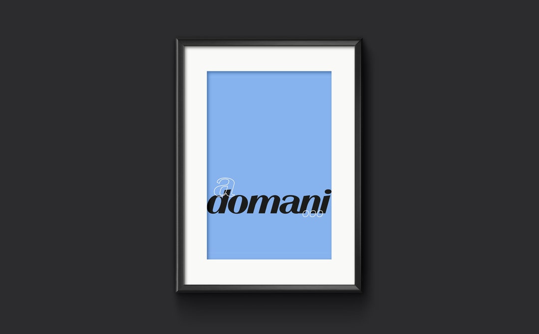 A Domani. Italian Wall Art Print, Italian Gift, Italian Home Decor ...
