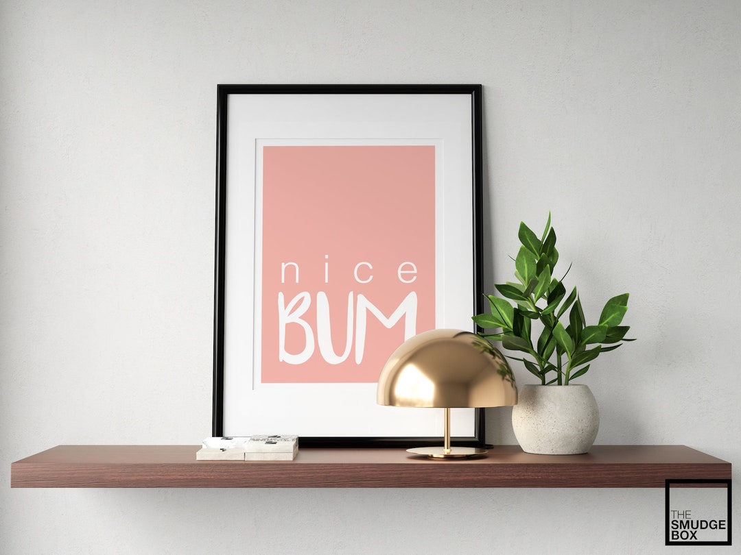 Colourful Cheeky Bathroom Art Print | Funny Bold Minimalist Statement ...