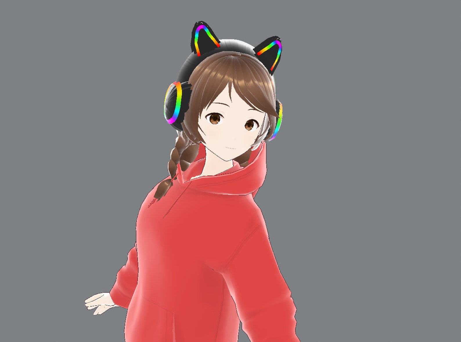 Vibrant 3D Rainbow Cat Ear Headphones Vtuber Asset - Fully Customizable ...