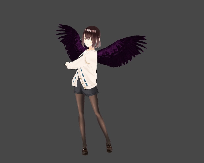 Stunning 3D Vulture Dark Wing Vtuber Asset - Fully Animated ...