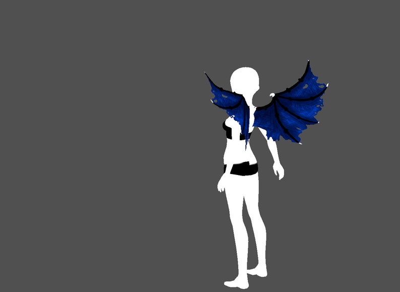 Stunning 3D Tattered Dragon Wings Vtuber Asset Fully Animated ...