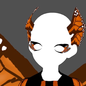 Stunning 3D Monarch Butterfly Wings Vtuber Asset - Fully Animated ...