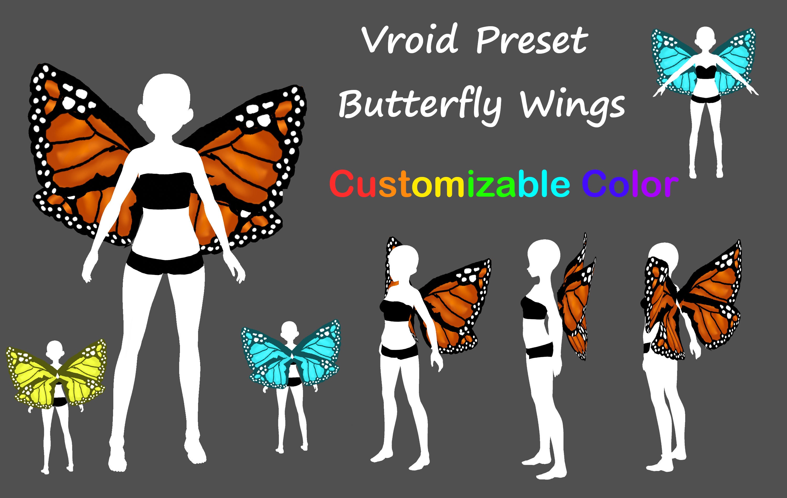 Stunning 3D Tattered Dragon Wings Vtuber Asset - Fully Animated & Customizable for Virtual ...