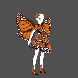 Stunning 3D Monarch Butterfly Wings Vtuber Asset - Fully Animated ...