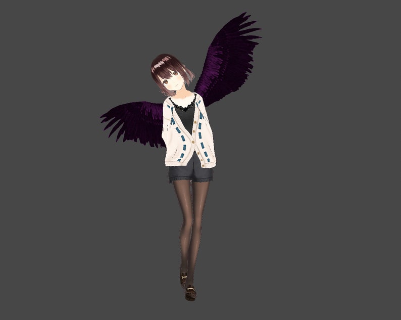 Stunning 3D Vulture Dark Wing Vtuber Asset - Fully Animated ...