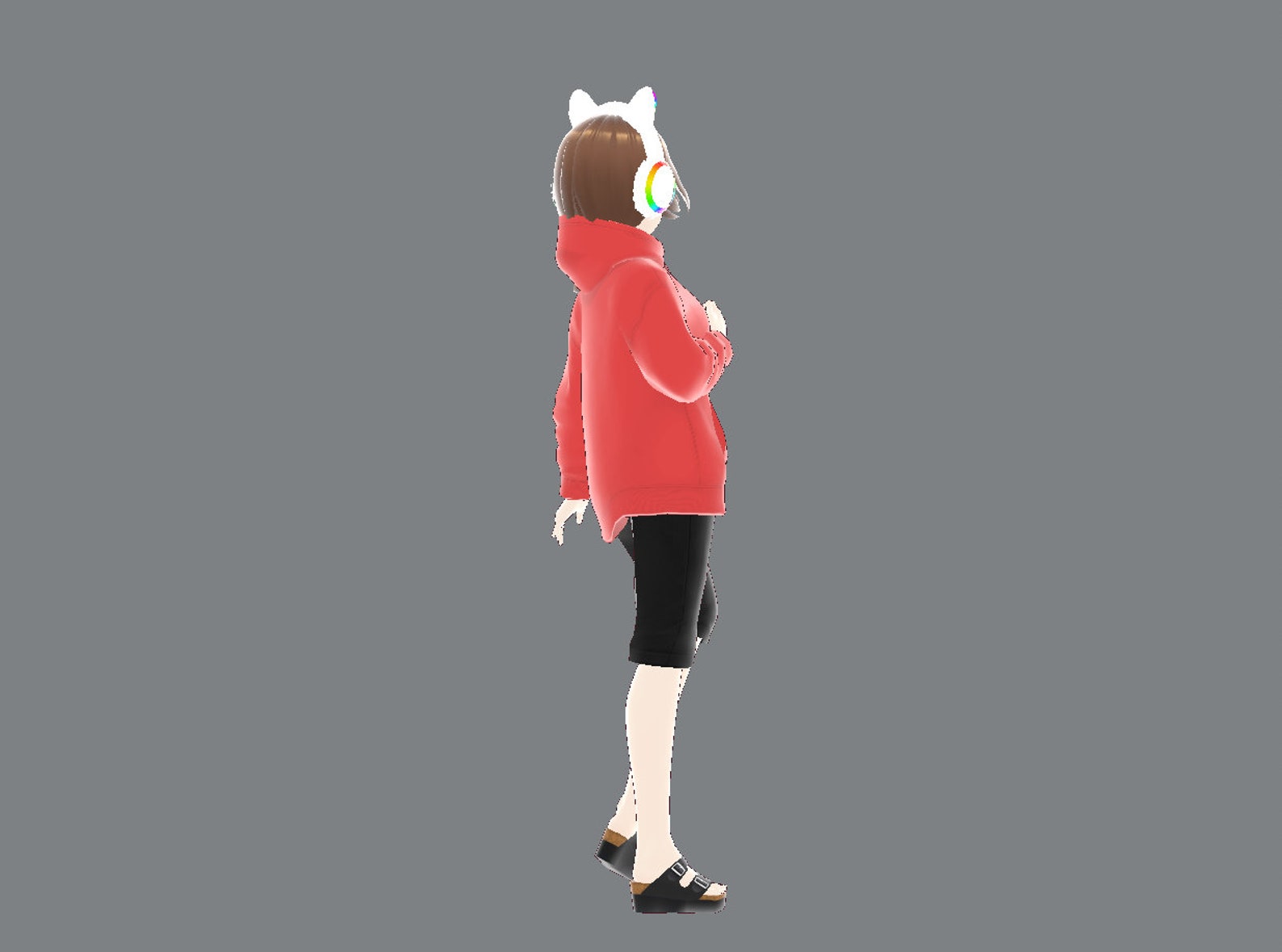 Vibrant 3D Rainbow Cat Ear Headphones Vtuber Asset - Fully Customizable ...