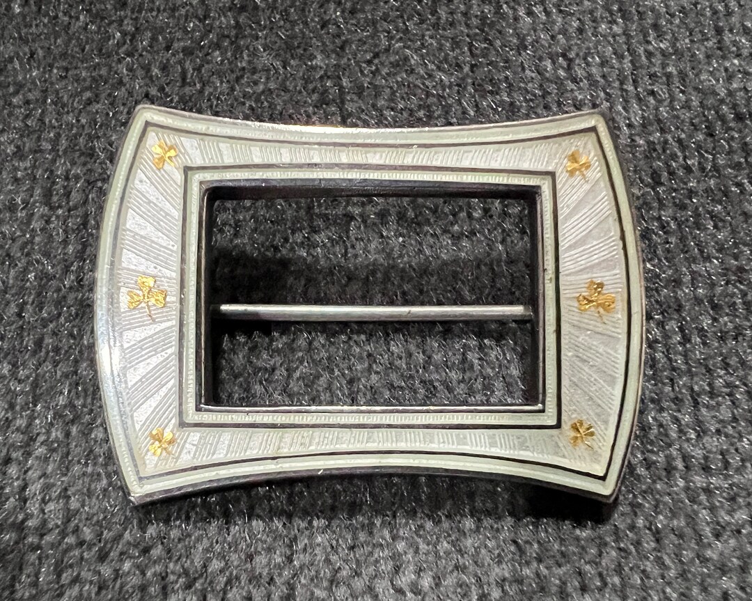 Antique Sterling Silver Enamel Rectangular Shape Brooch Pin by Watson ...