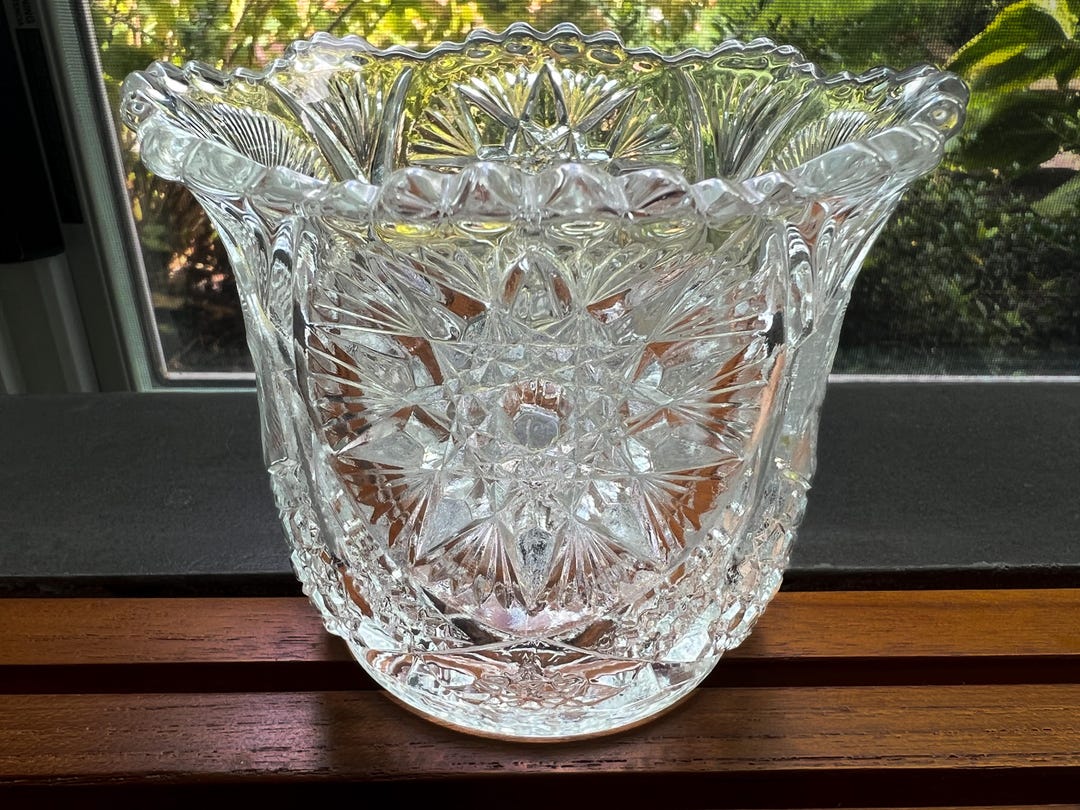 EAPG Mckee Glass Yutec Clear Spooner Star Bowl 3 1/2" Circa 1900s - Etsy