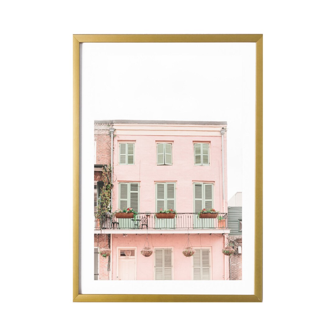 New Orleans Art French Quarter Pink Poster Print Wall Decor - Etsy