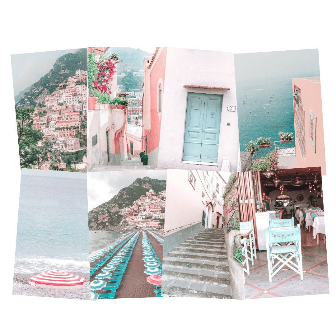 Positano Posters Aesthetic Italy Gallery Wall Set of 8 - Etsy