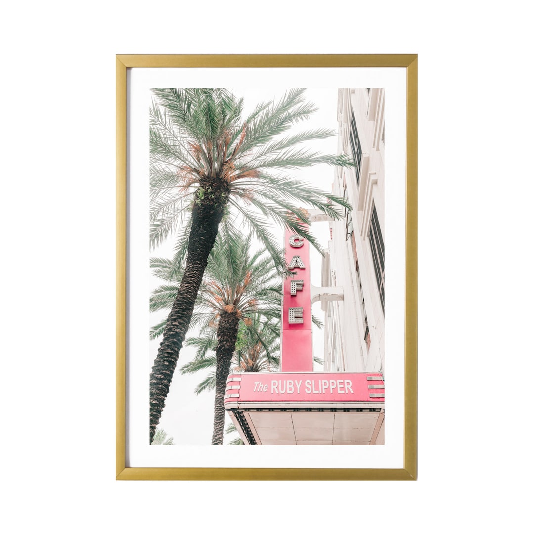 New Orleans Art French Quarter Pink Poster Print Wall Decor - Etsy