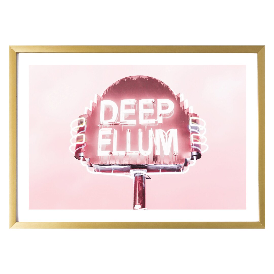 Dallas Texas Deep Ellum Pink Wall Art Modern Print Room Decor - Etsy