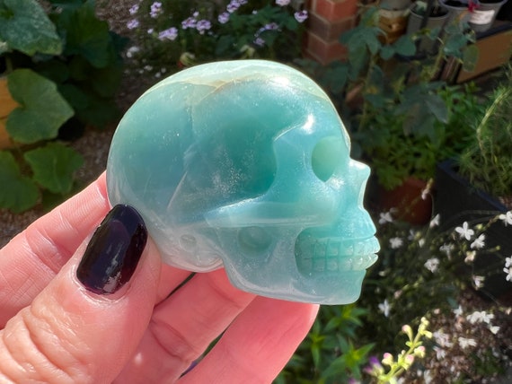 Caribbean Calcite Crystal Skull Carving Caribbean Calcite - Etsy