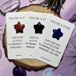 You're A Star Crystal Gift Card - Pocket Star Keepsake - Etsy