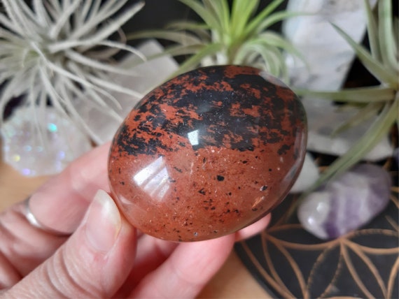Materials Mahogany Obsidian Palmstones Reiki Crystal Healing Obsidian ...