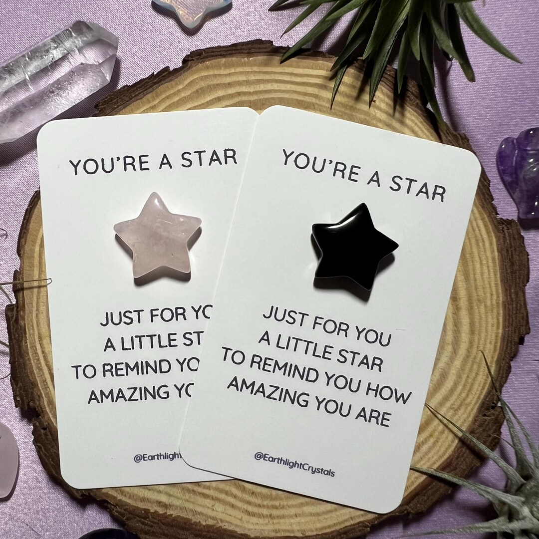 You're A Star Crystal Gift Card - Pocket Star Keepsake - Etsy