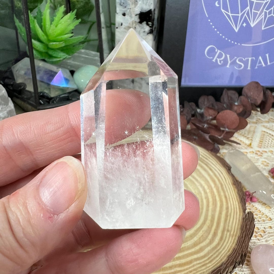 Clear Quartz A Grade Crystal Standing Point Polished Clear Quartz ...